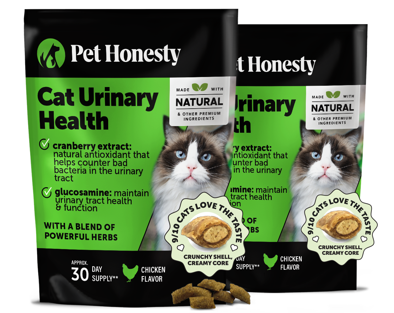 Dual Texture Urinary Tract Supplement for Cats 2-Pack (Chicken Flavor ...