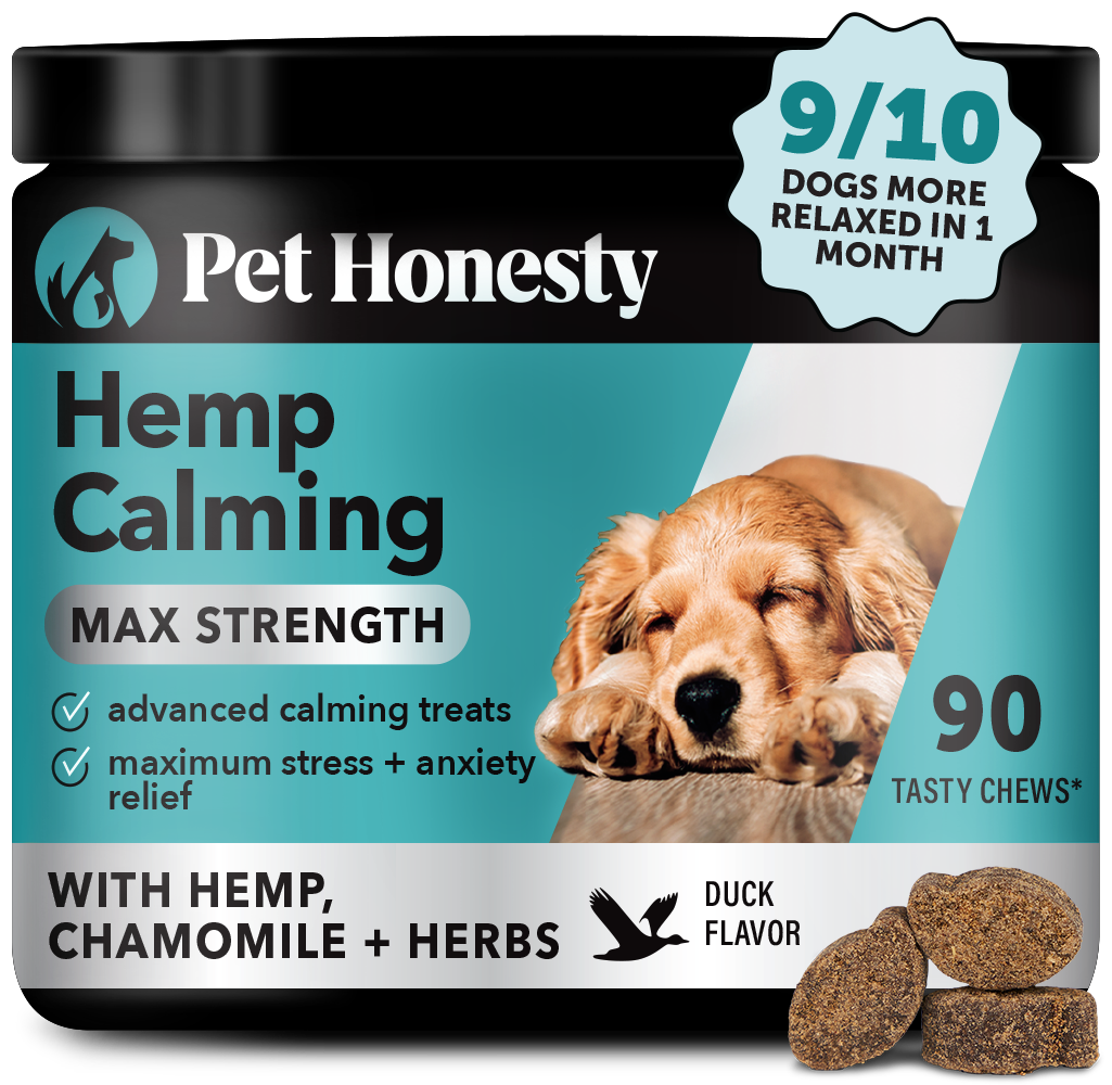 Duck Flavor Max Strength Hemp Calming Chews for Dogs | Pet Honesty