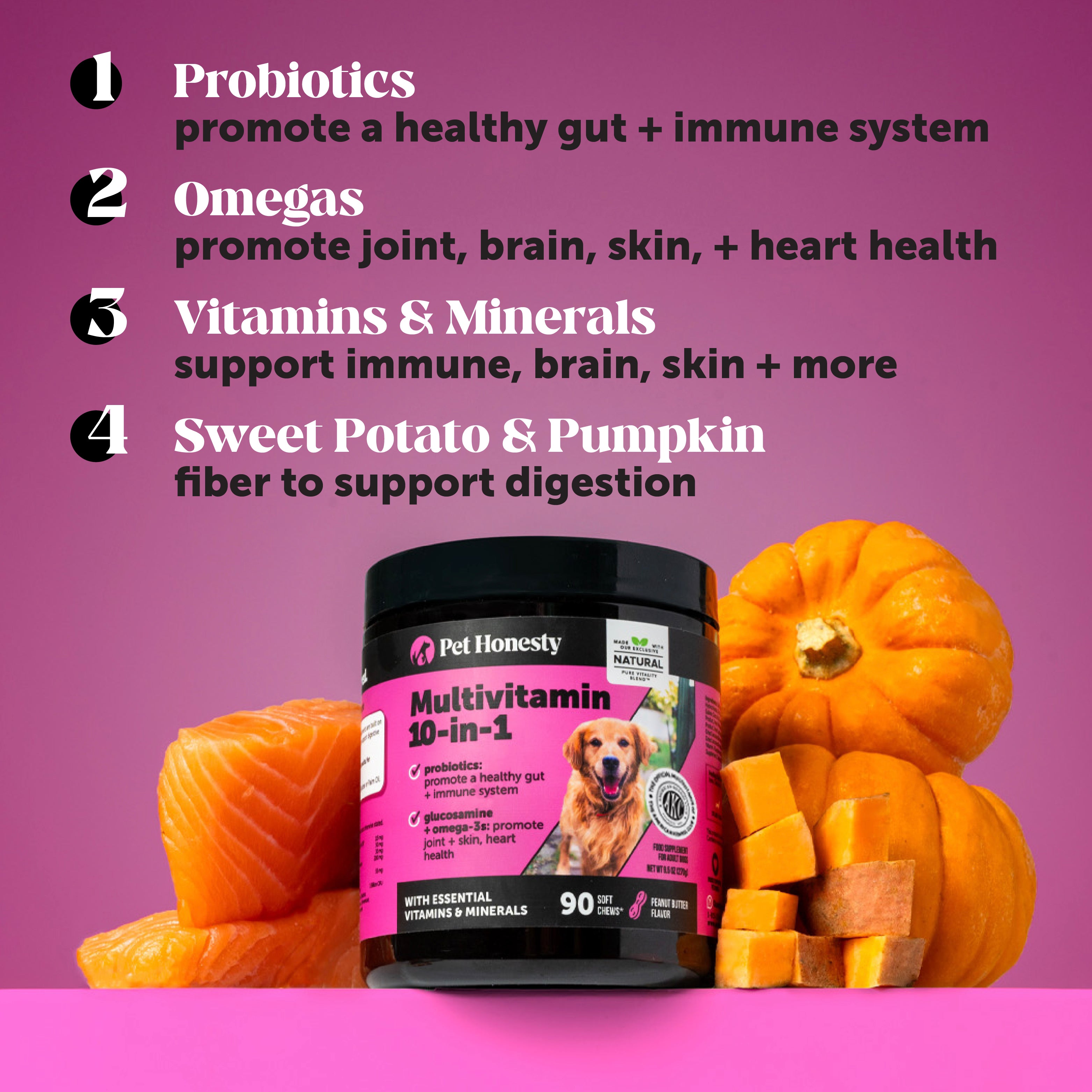 Multi-Flavor Multivitamin Chews for Dogs | Pet Honesty