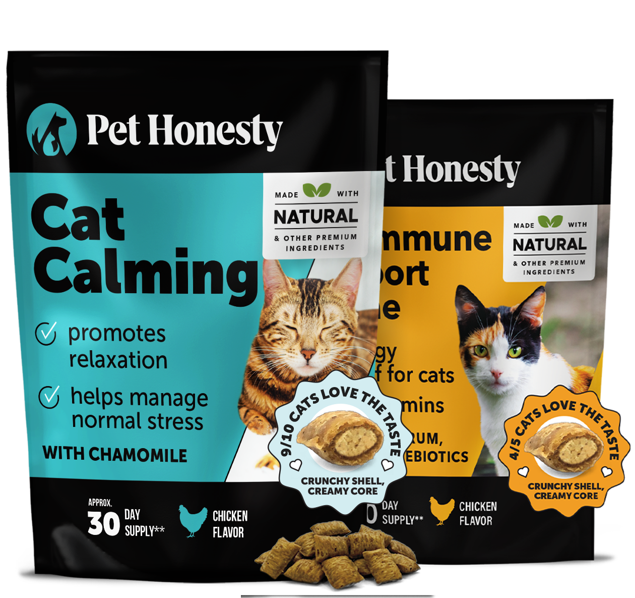 Cat Calming + Immune Support Lysine Bundle (Chicken Flavor) – Pet Honesty
