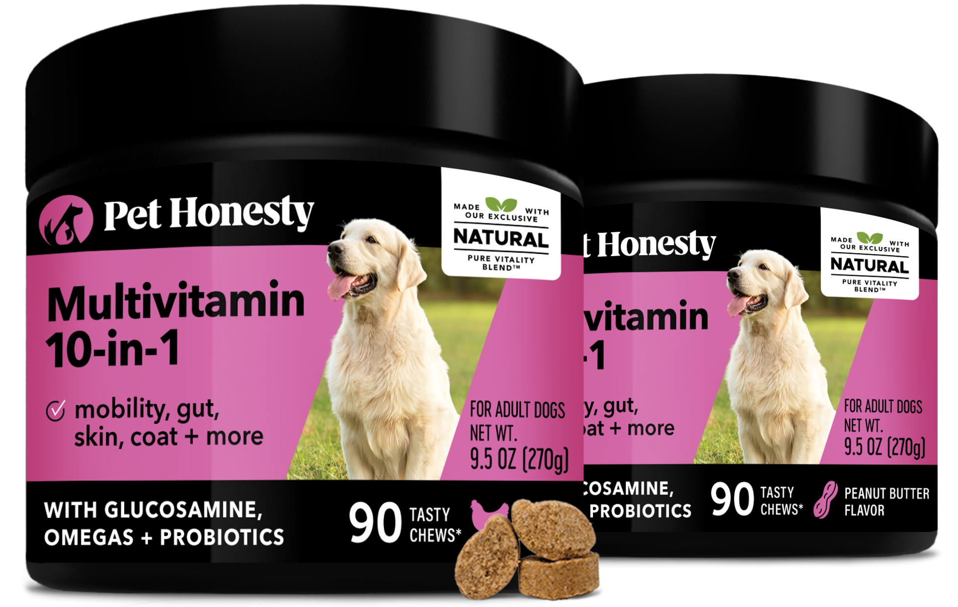 Multi-Flavor Multivitamin Chews for Dogs | Pet Honesty